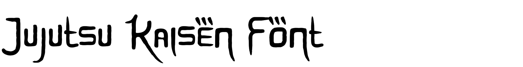 Jujutsu Kaisen Font | DafontStyle