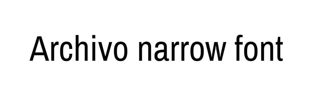 Archivo narrow font | DafontStyle