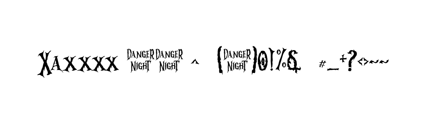 Danger Night Font | DafontStyle