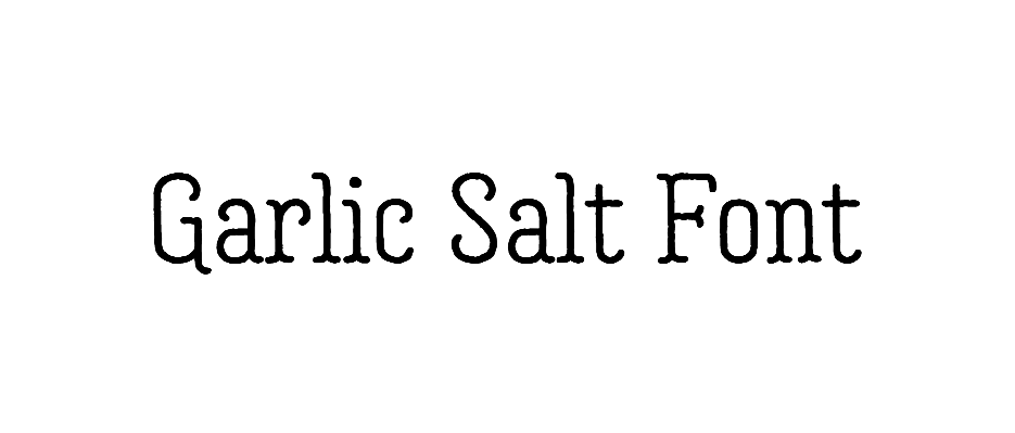 Garlic Salt Font | DafontStyle