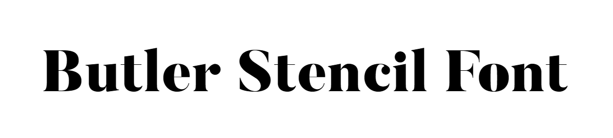 Butler Stencil Font | DafontStyle