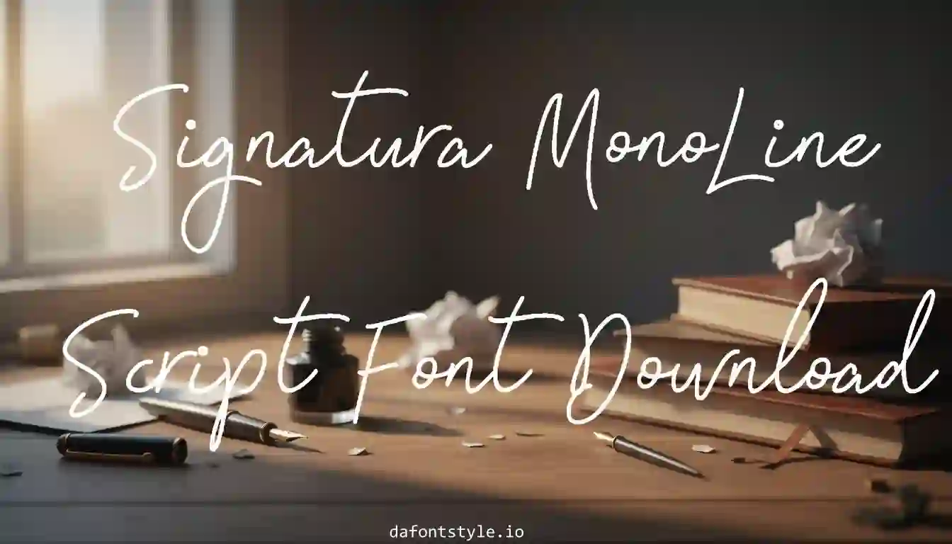 Signatura Monoline Script Font | DafontStyle