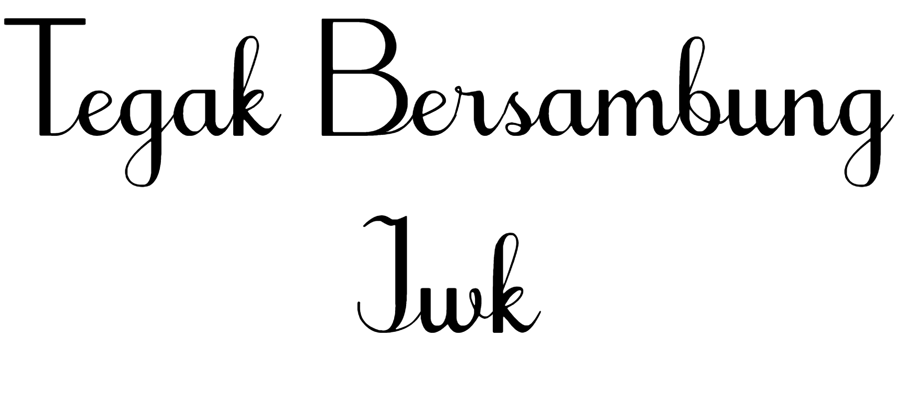 Tegak Bersambung Iwk | DafontStyle