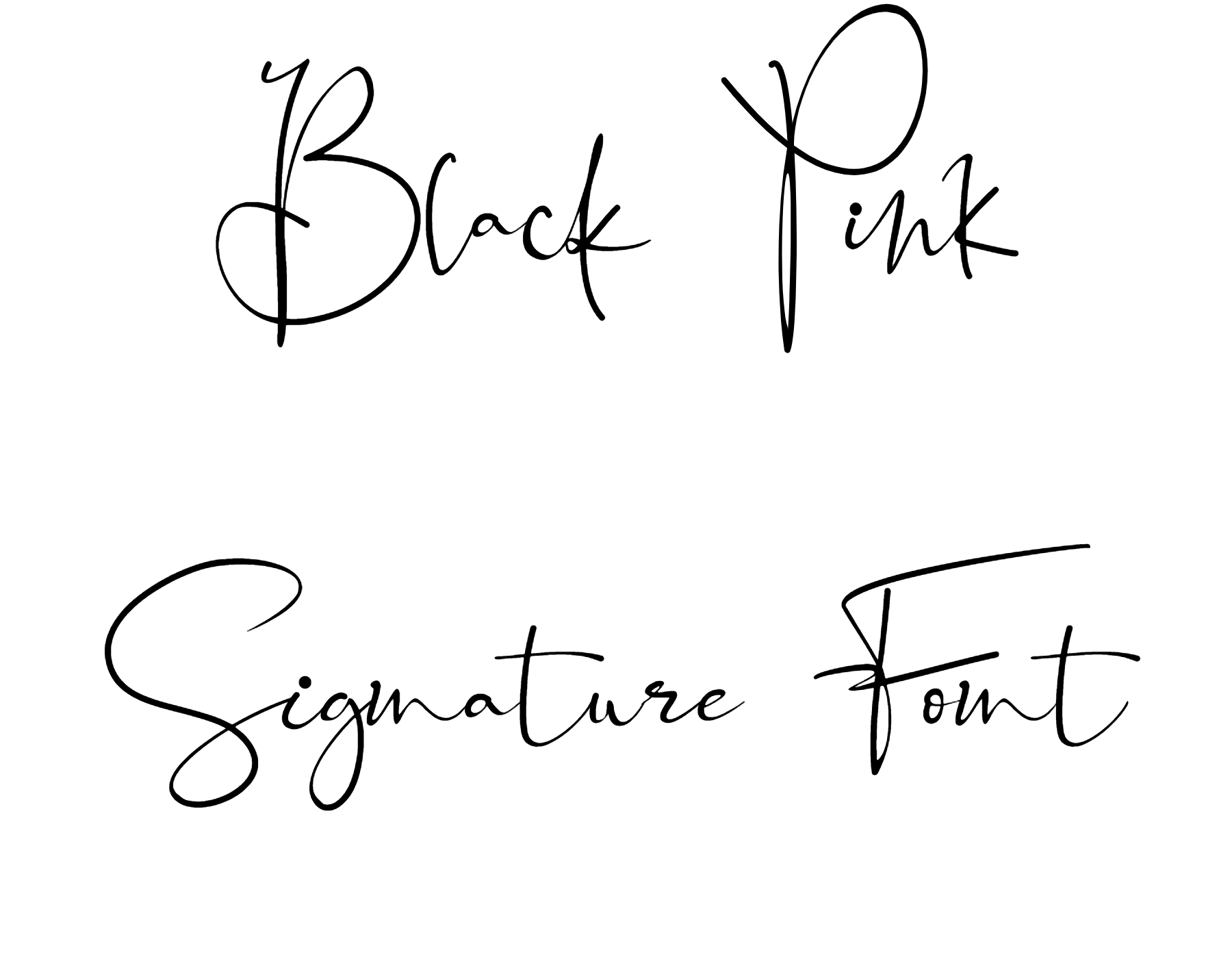 Black Pink Signature Font | DafontStyle