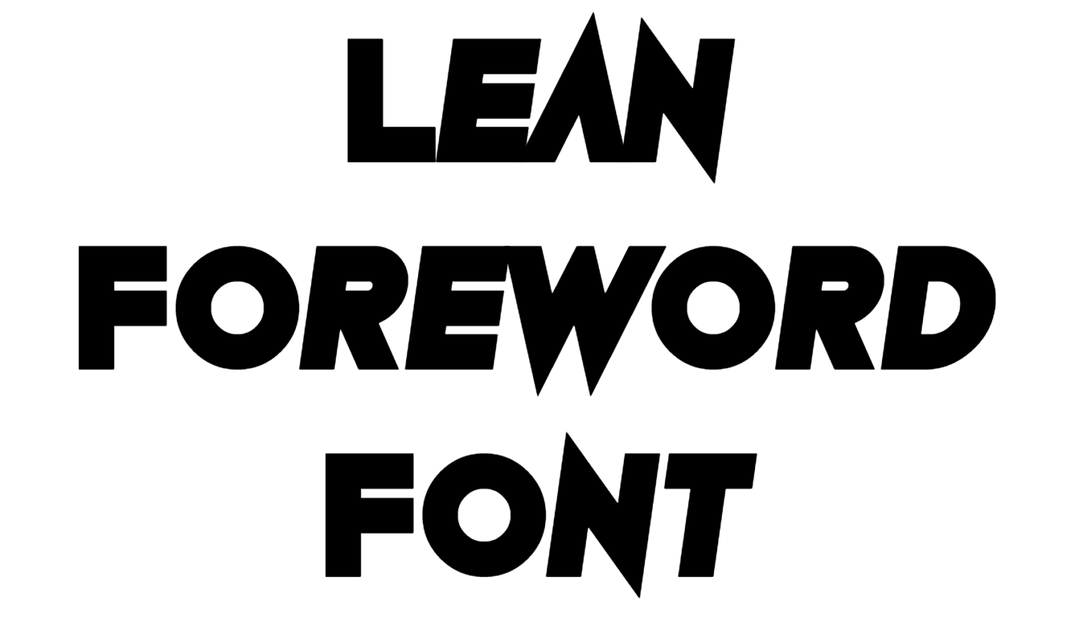 Lean Foreword Font | DafontStyle