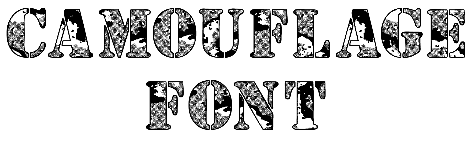 Camouflage Font | DafontStyle