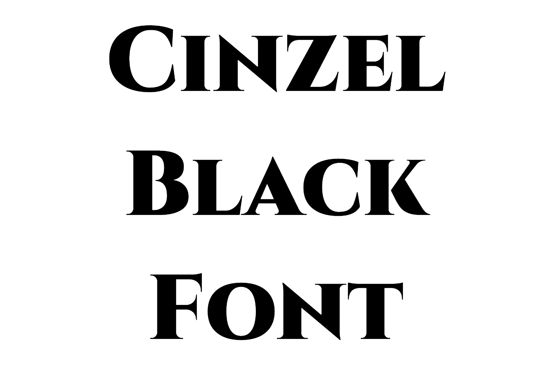 Cinzel Black Font | DafontStyle