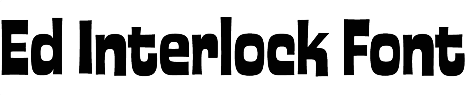 Ed Interlock Font | DafontStyle