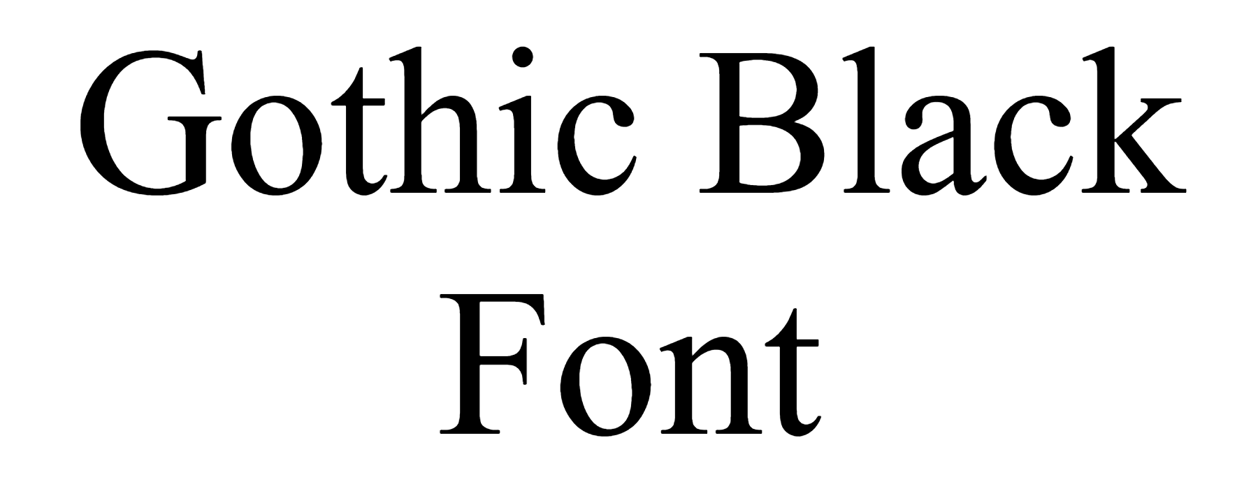 Gothic Black Font | DafontStyle