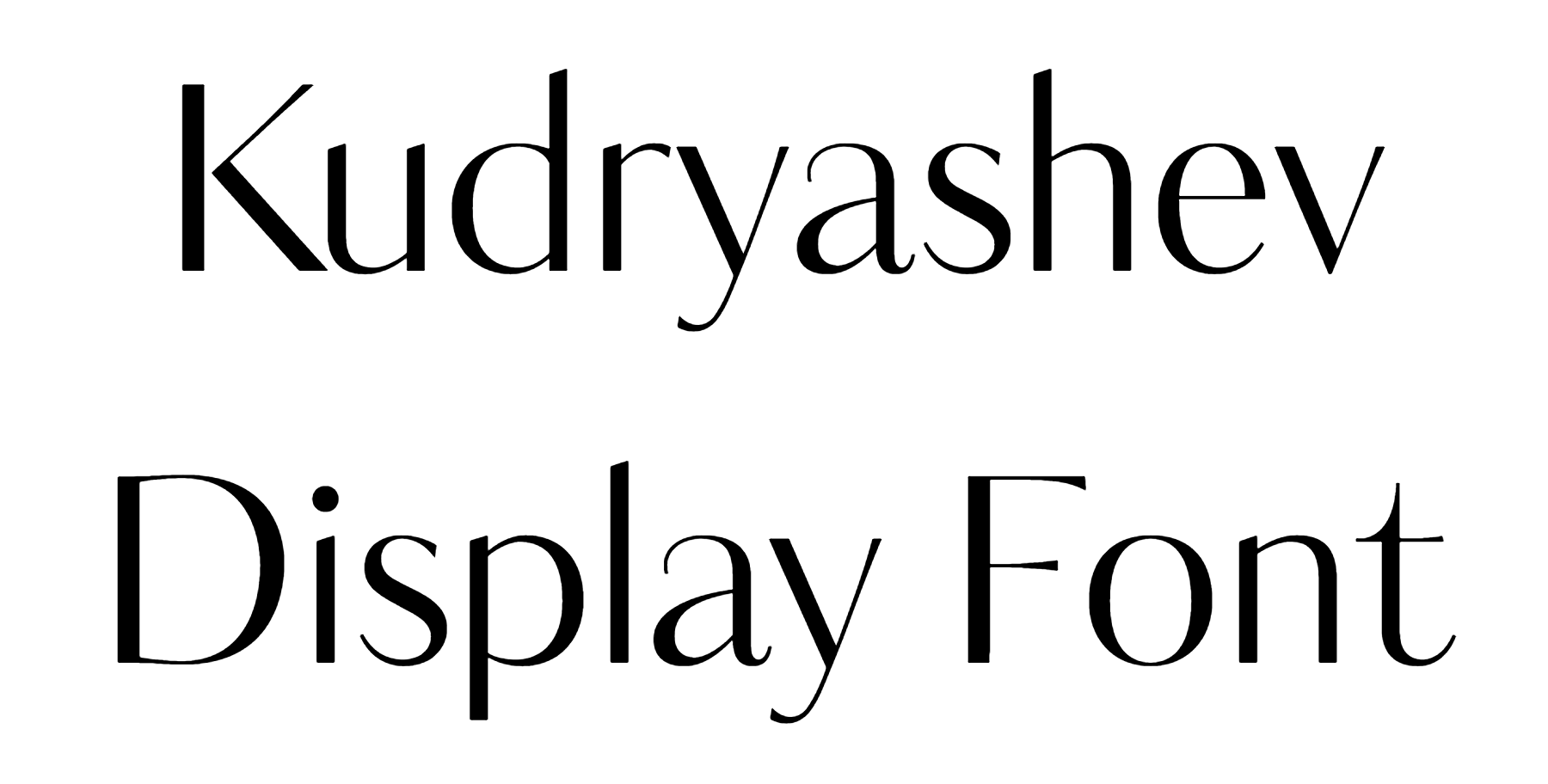 Kudryashev Display Font | DafontStyle