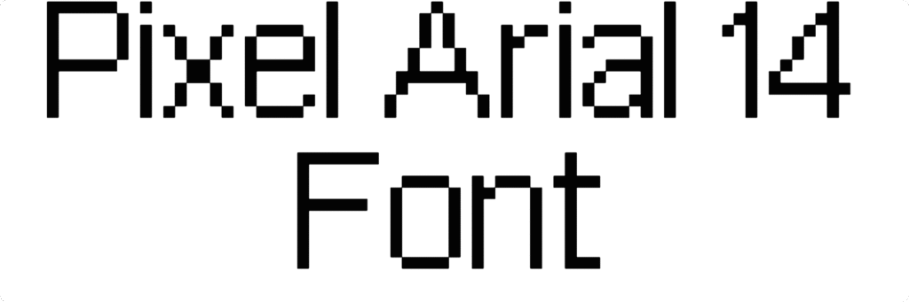 Pixel Arial 14 Font | DafontStyle