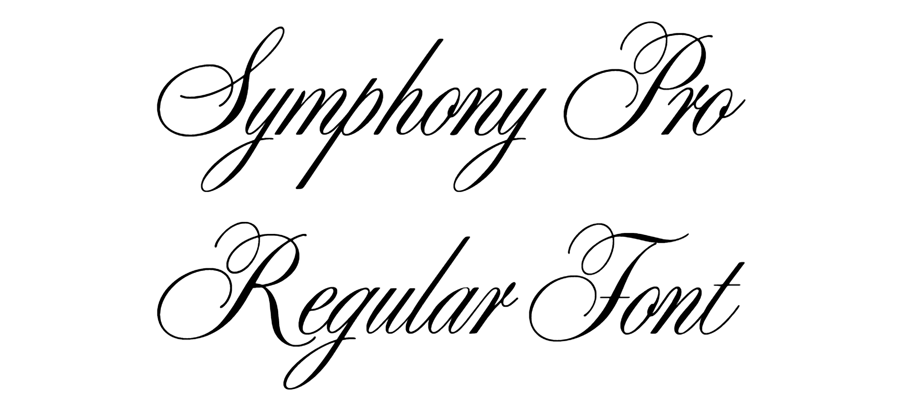 Symphony Pro Regular Font | DafontStyle