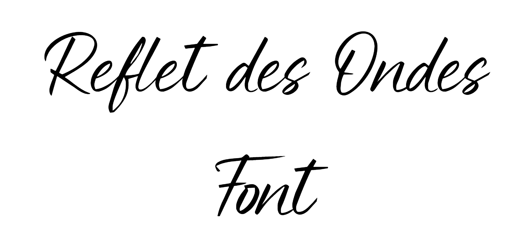 Reflet des Ondes Font | DafontStyle