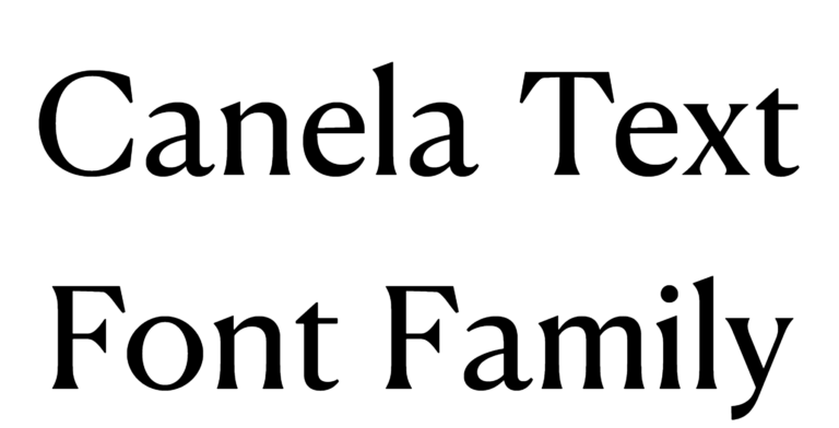 Canela Text Font Family | DafontStyle