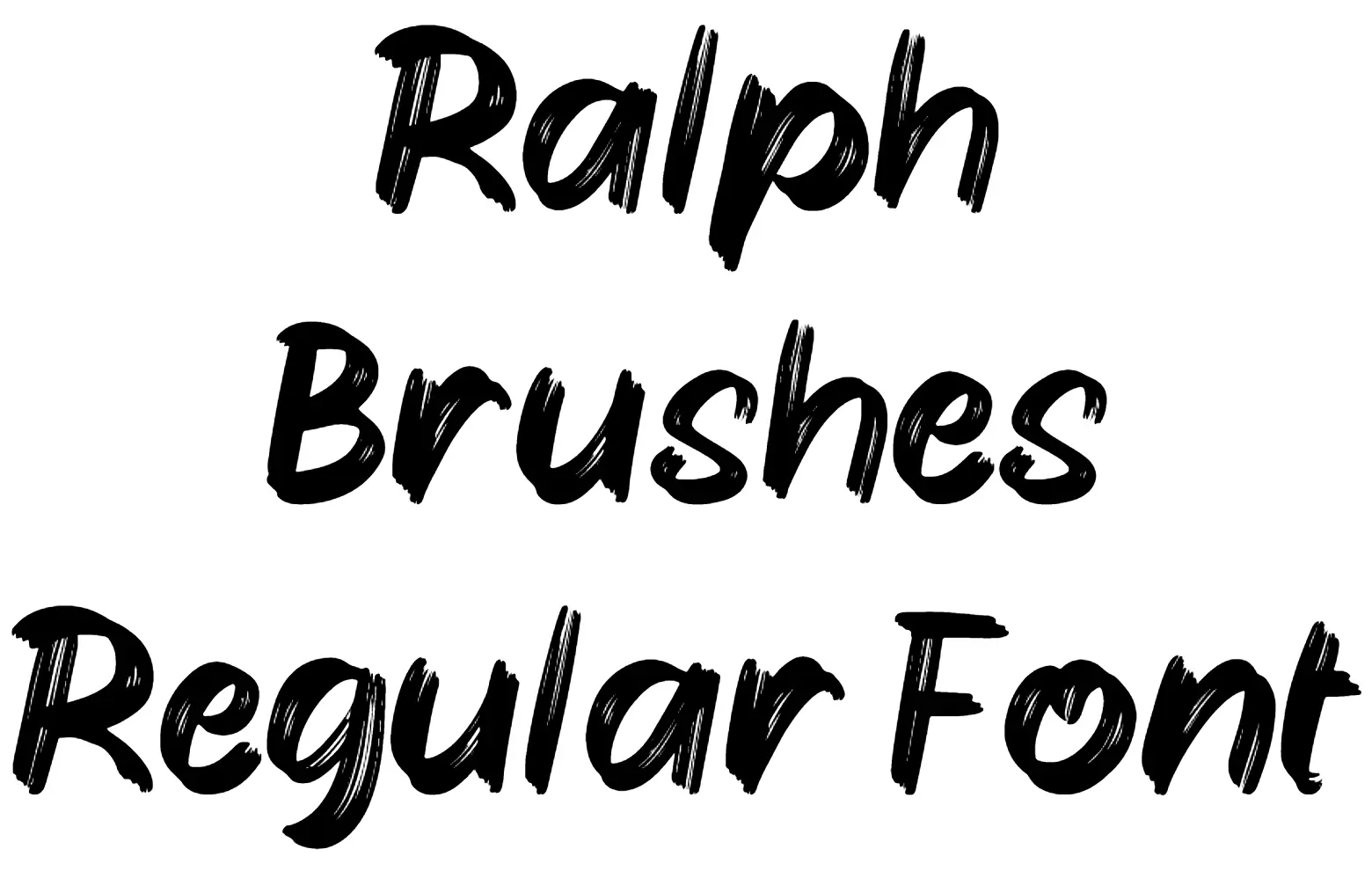 Ralph Brushes Regular Font | DafontStyle